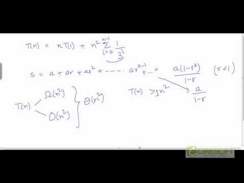 Recursion tree method - Example 2 (Alternative approach) - YouTube