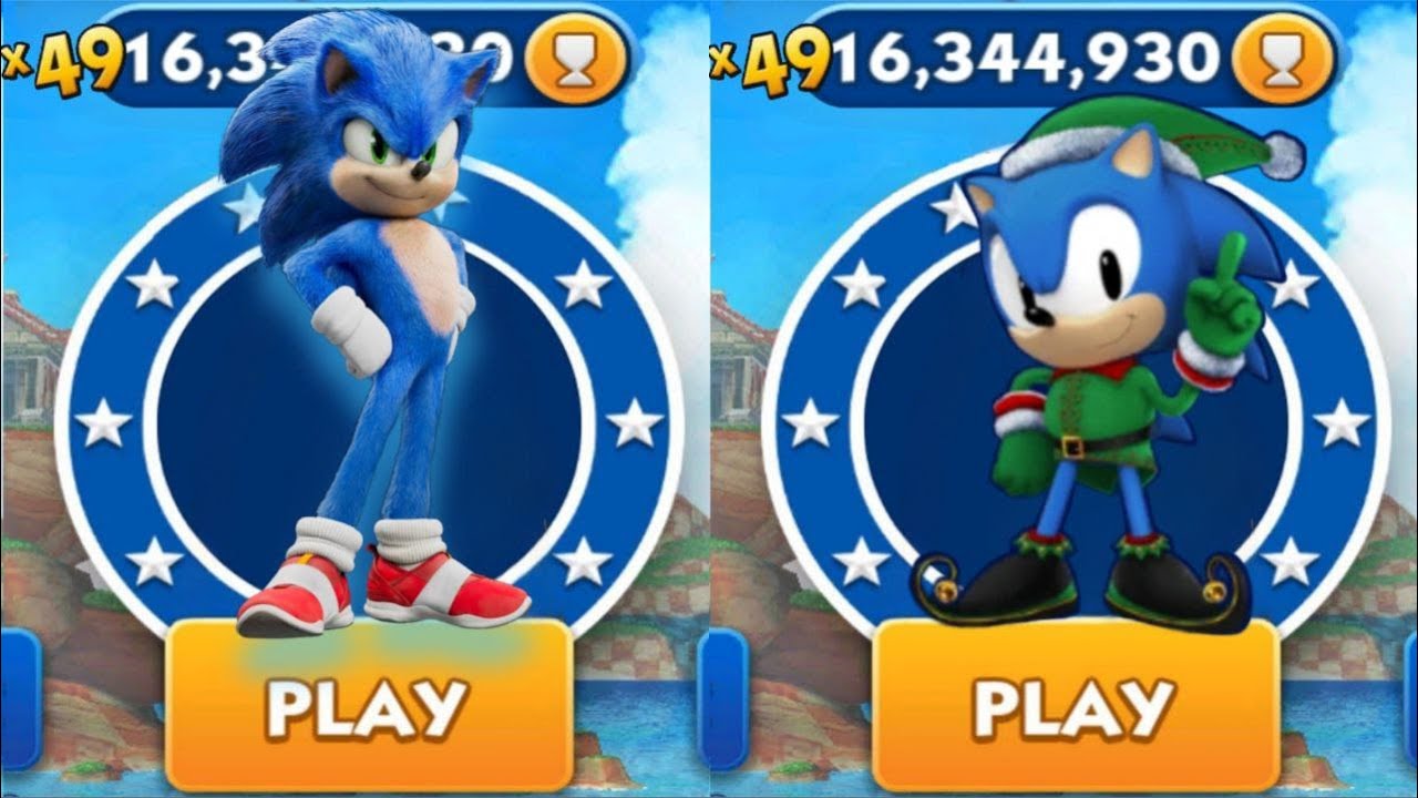 Sonic Dash VS Elf Sonic _Movie Sonic vs All Bosses Zazz Eggman - YouTube