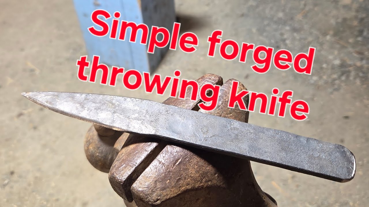 Forge a very basic throwing knife - YouTube