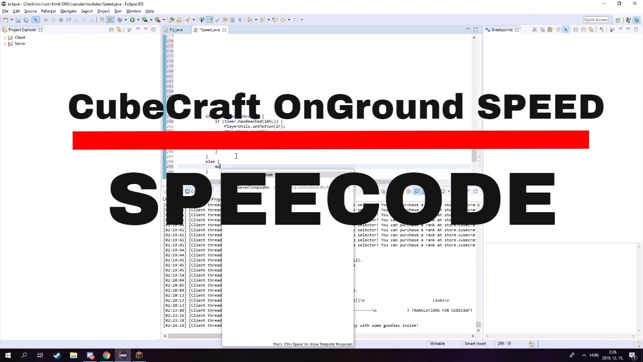 CubeCraft OnGround Speed | SPEEDCODE - YouTube