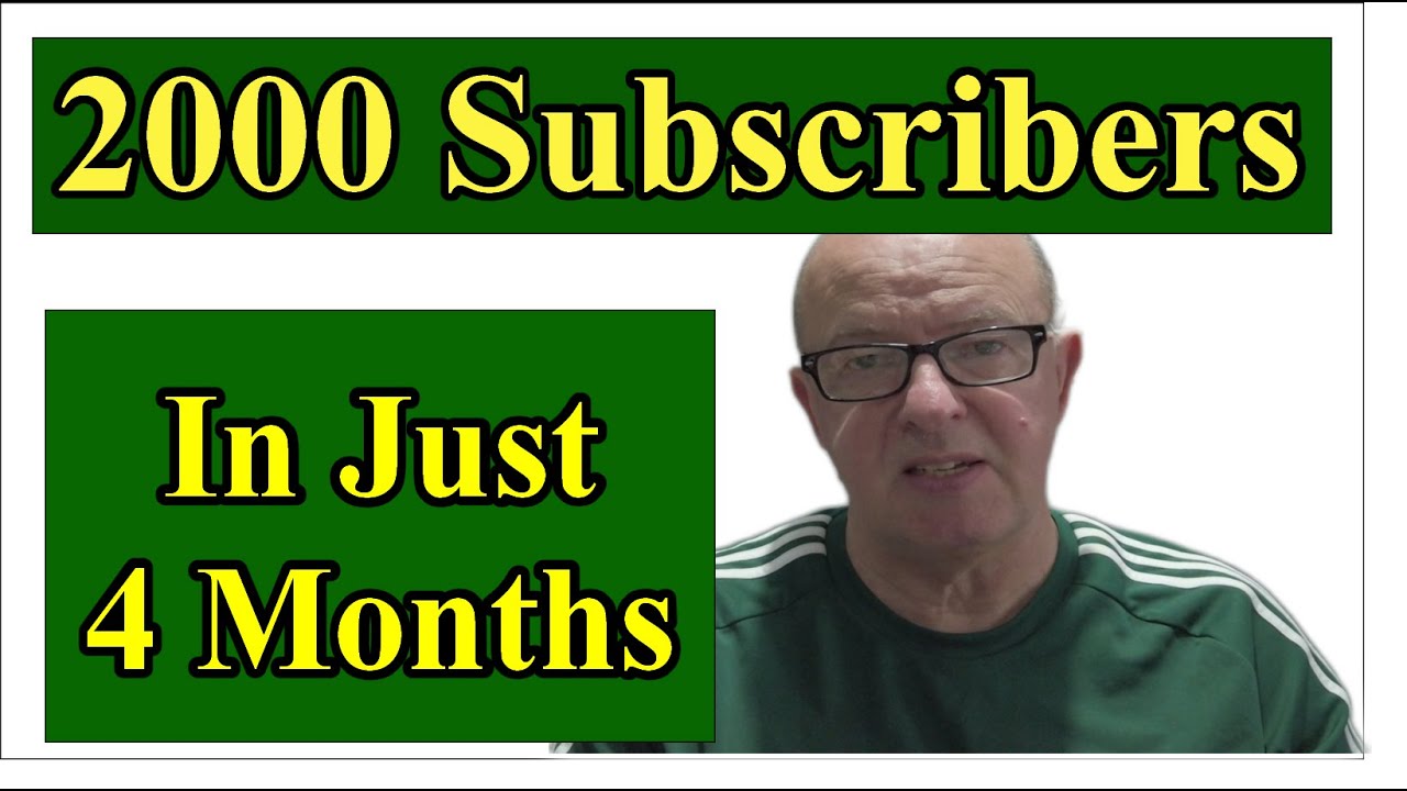 2000 SUBSCRIBERS IN JUST 4 MONTHS - YouTube