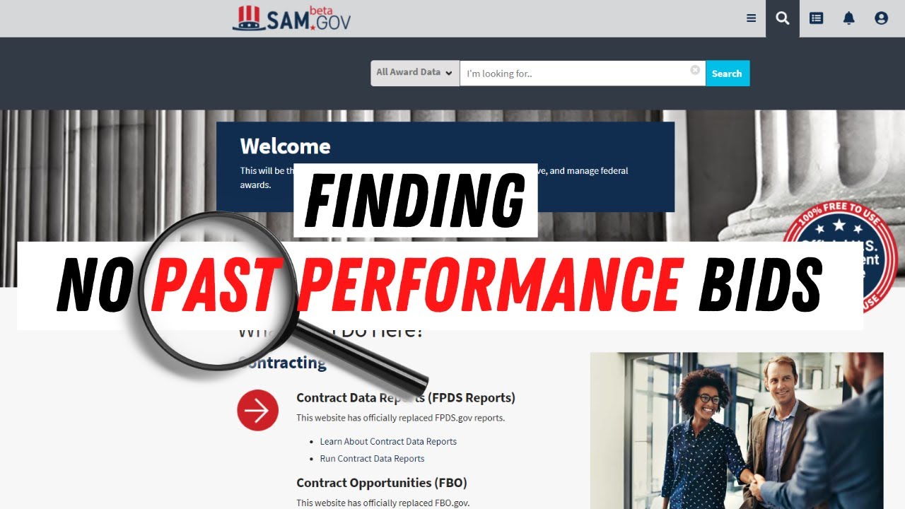 Government Contracting "No Past Performance" Bids on beta.sam.gov ...