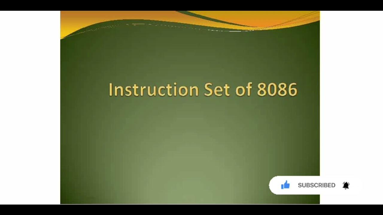 Data Transfer Instructions Of 8086 Microprocessor - YouTube