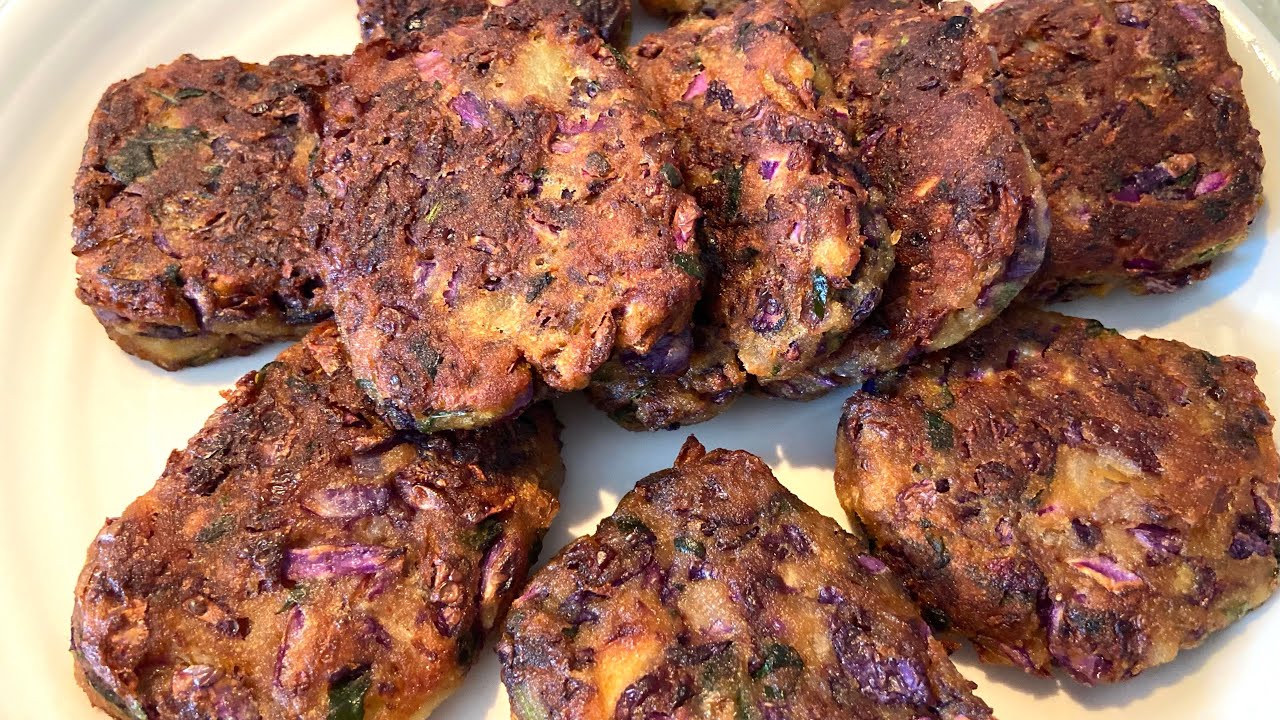 Purple Cabbage cutlets | Cabbage Cutlets | Starter/Sidedish/ Snacks ...