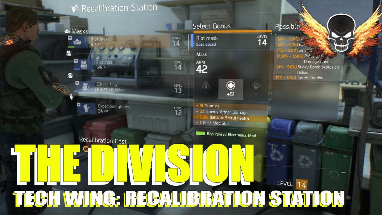 The Division - Recalibration Station Tech Wing upgrade - YouTube