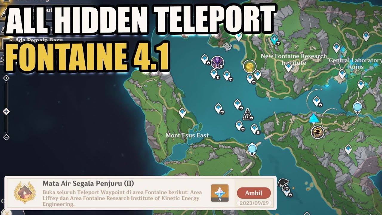 Lokasi 5 Hidden Teleport Waypoint Fontaine 4.1【Genshin Impact】 - YouTube