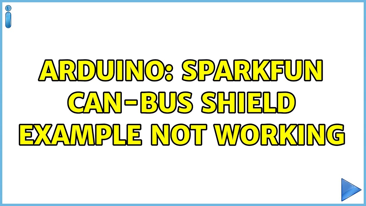Arduino Sparkfun Can Bus Shield Example Not Working Youtube