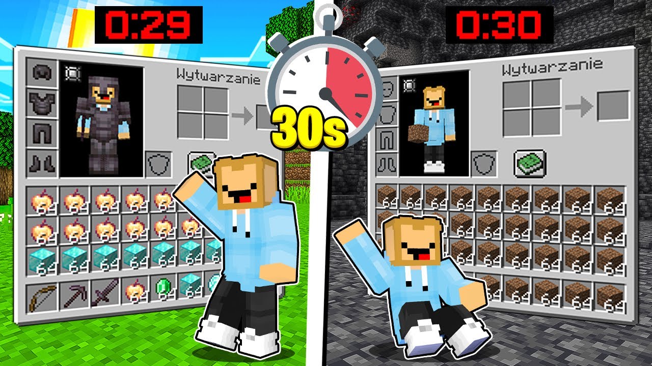 MINECRAFT ale ekwipunek ZMIENIA SIĘ co 30 SEKUND! - YouTube