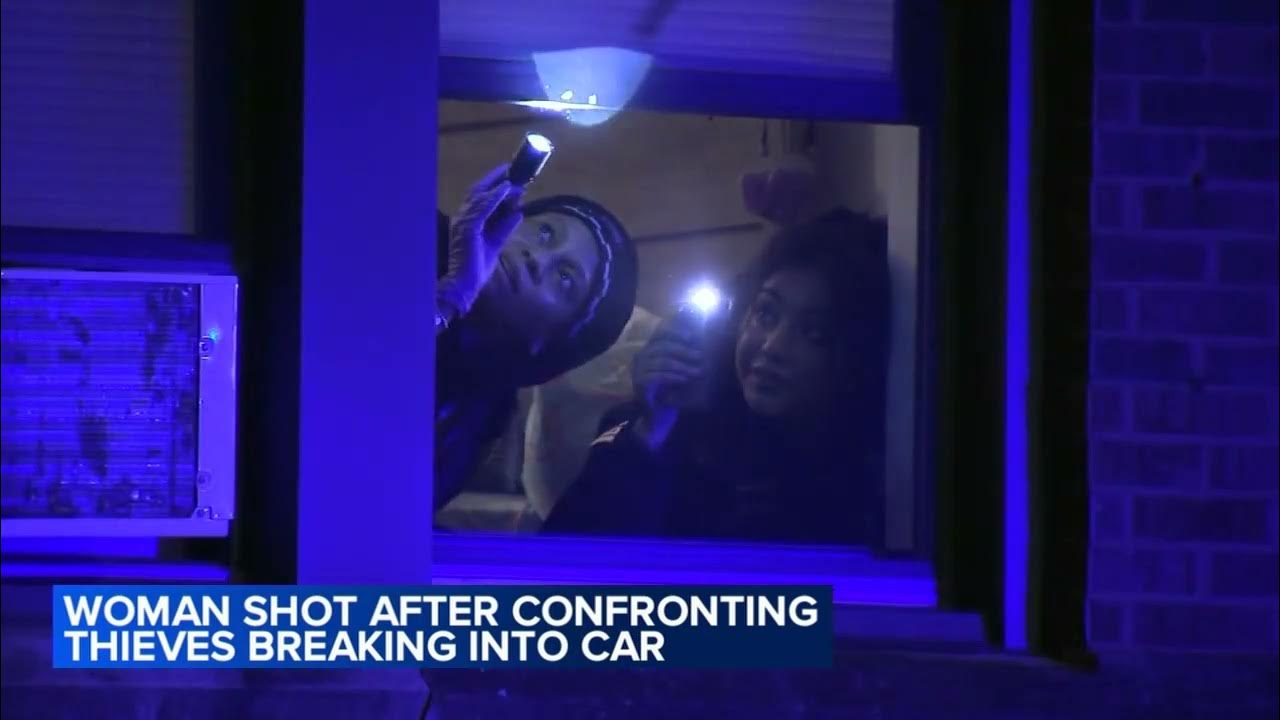 Woman shot after confronting car thieves in Chicago - YouTube