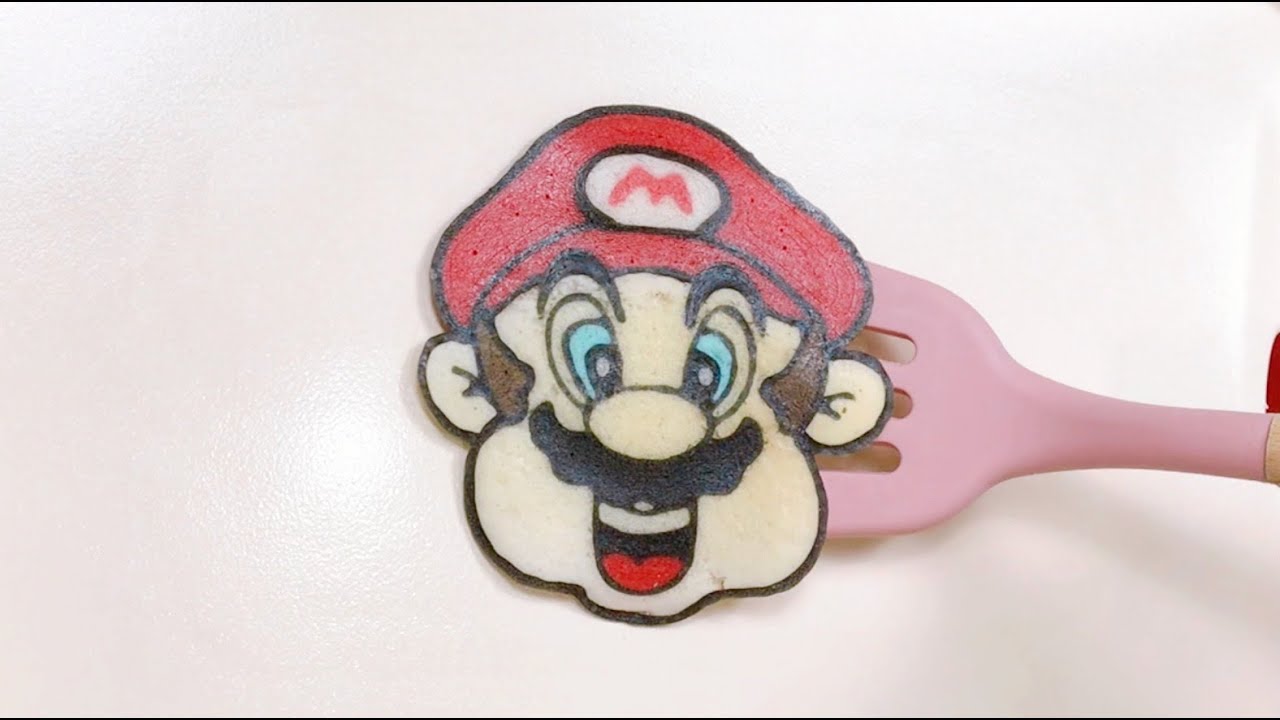 Mario Pancake Art - Super Mario bp44 | Honeybee - YouTube