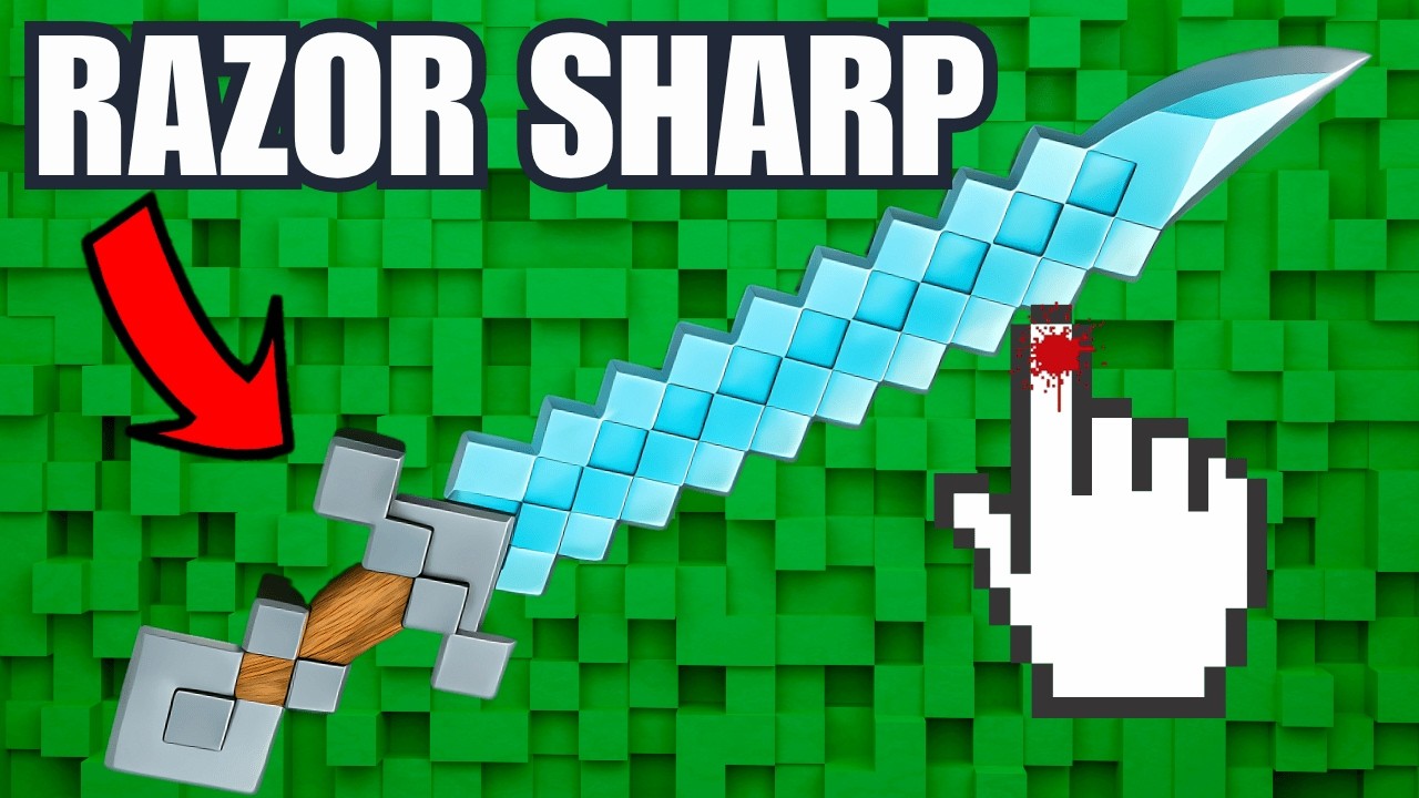 We Made SHARP Minecraft Swords in Real Life - YouTube