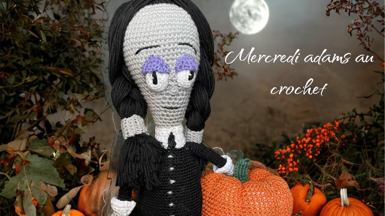 Tuto mercredi adams au crochet - YouTube