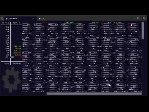 Advent of Code 2023 Day 3 Visualization - YouTube