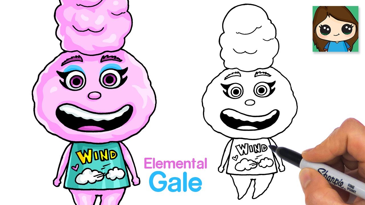 How to Draw Gale 💨 Elemental - YouTube