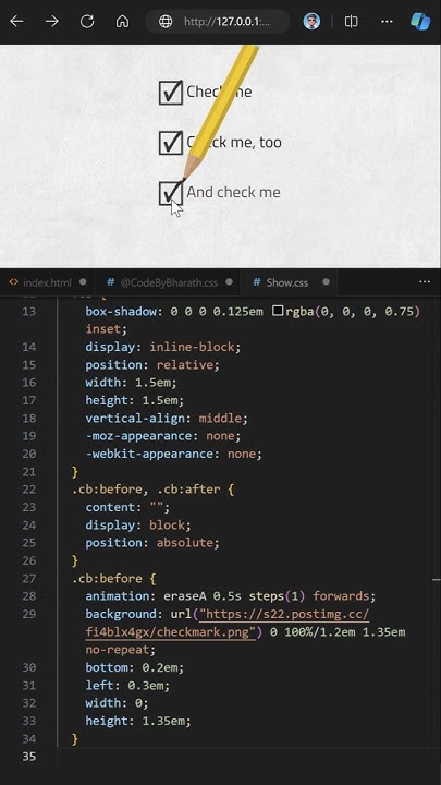 Day 080 🤯micro Css Checkbox Animation Coding Frontend Css 