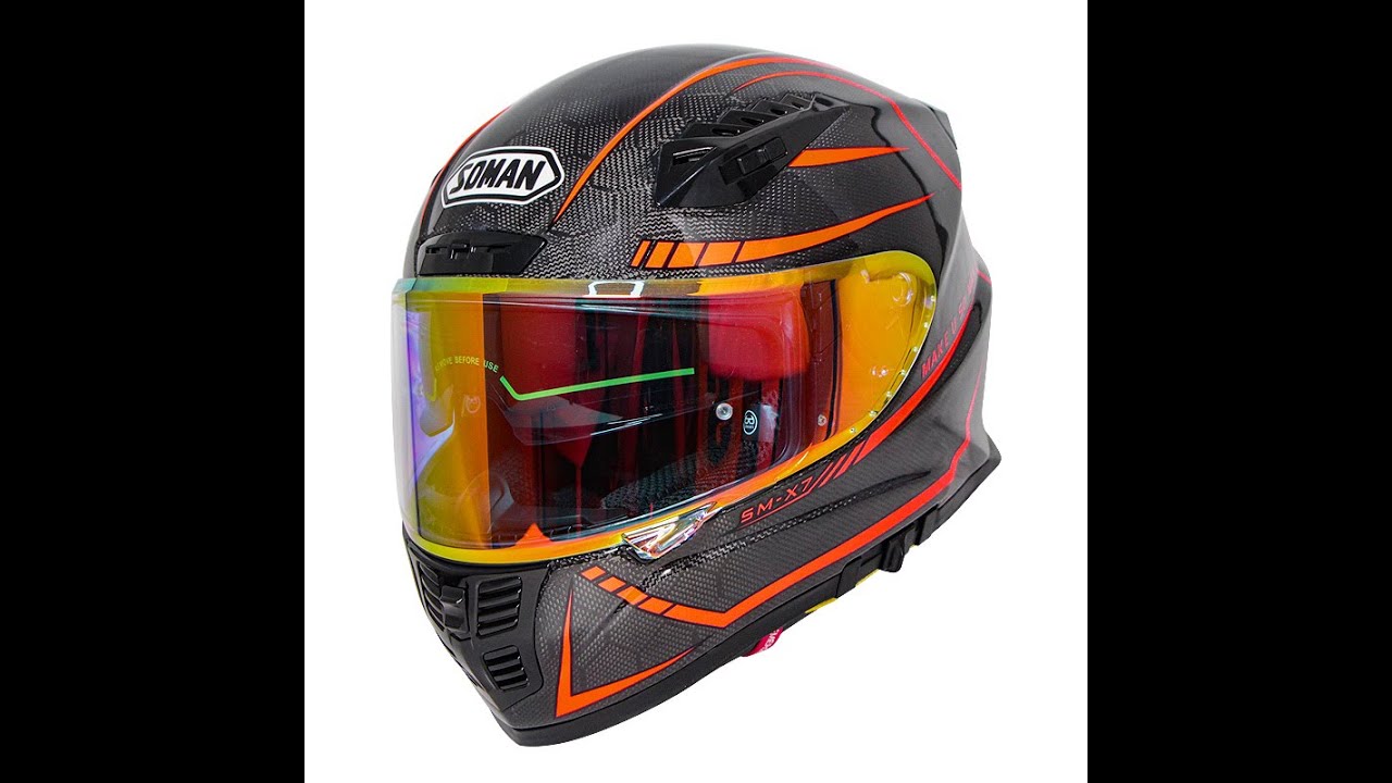 ORIGINAL CARBON FIBER SOMAN HELMET X7 Freelander NEW RELEASE - YouTube