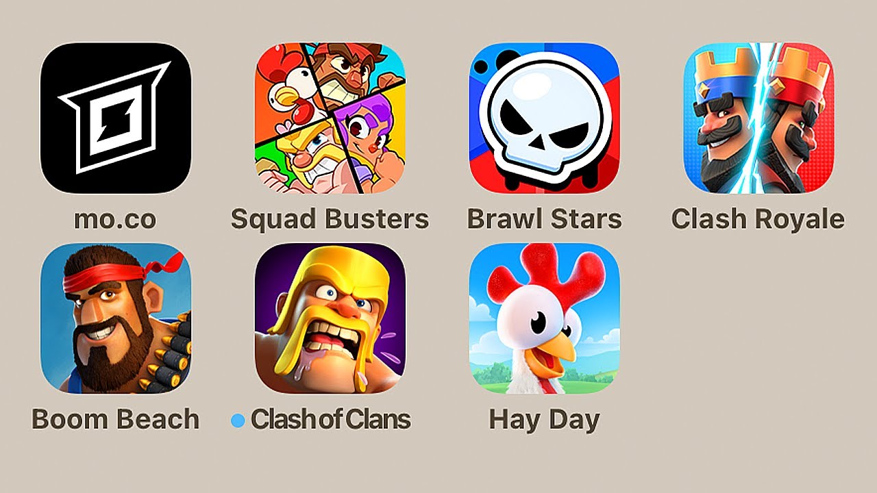 All SuperCell Games 2010-2025: mo.co,Squad Busters,Brawl Stars,Clash ...