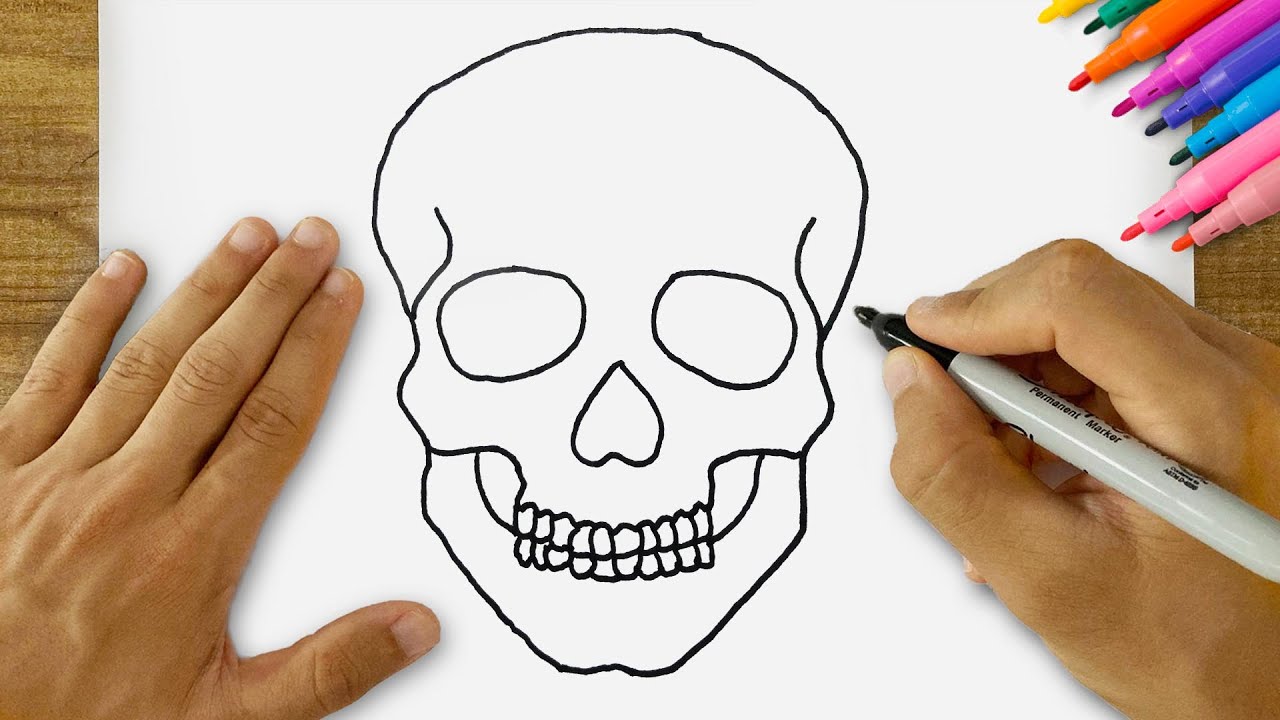 How to Draw a Skull? Easy Skull Drawing Step by Step - YouTube