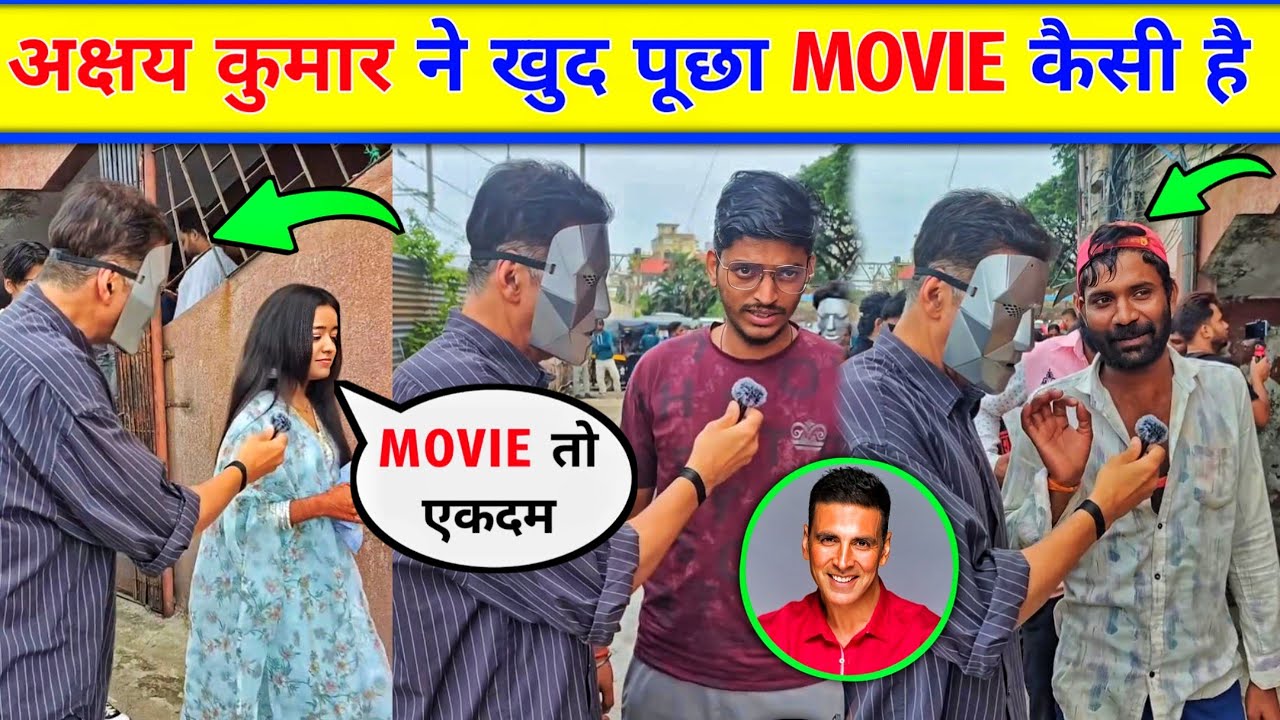 😲Akshay Kumar interviewed people with a mask on his face | housefull 5 ...