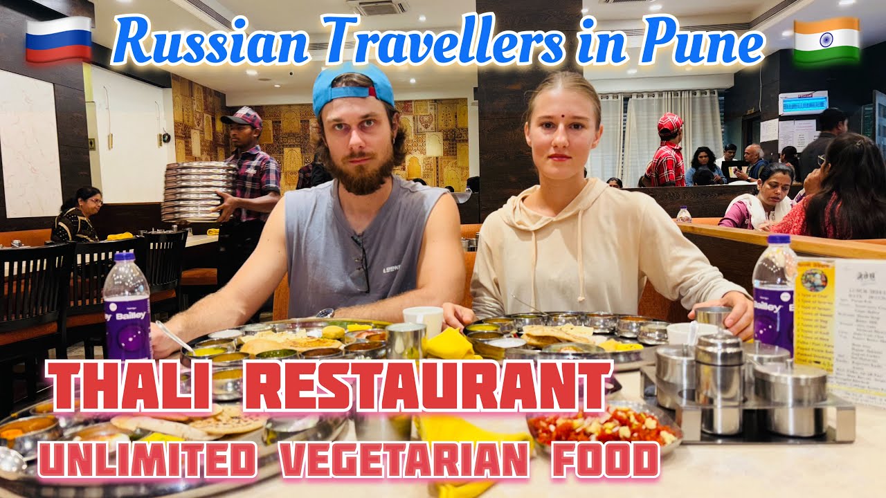 🇷🇺 Russian Travellers @NaivedyaThali ⁠ Restaurant unlimited Vegetarian ...