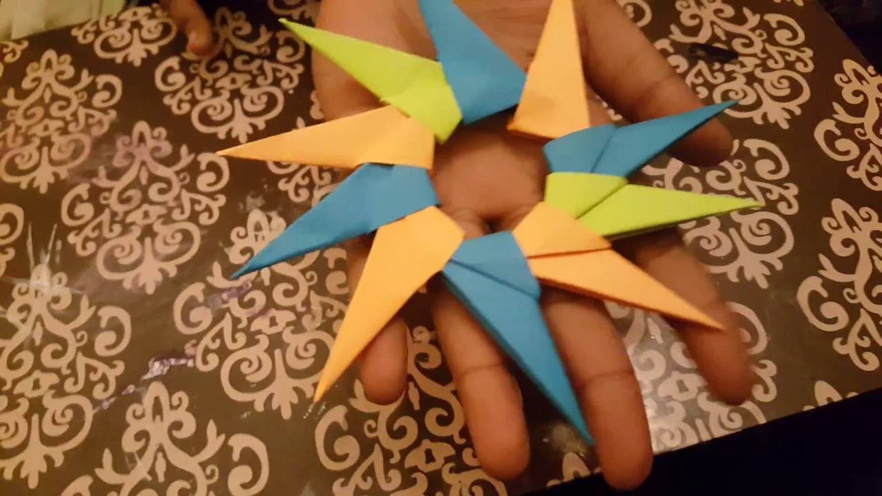How To Make A 10 Pointed Ninja Star ORIGAMI Tutorial YouTube how-to-make-a-10-pointed-ninja-star-origami-tutorial-youtube