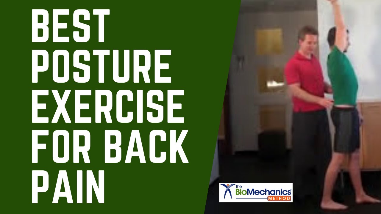 Posture Exercise for Back Pain - Back Step With Arm Raise - YouTube