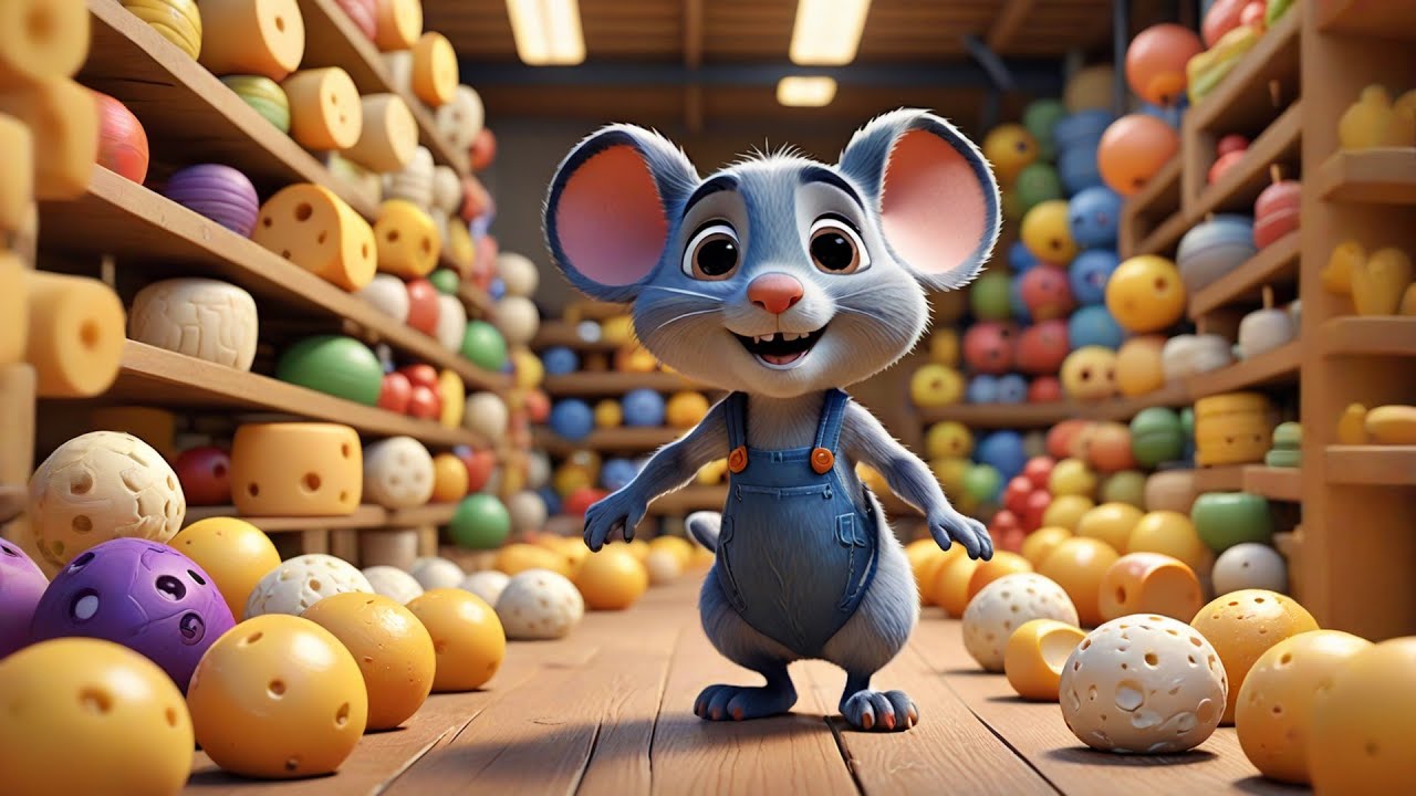 Mimi Mouse Eats Cheese | Cute Mouse Nursery Rhyme for Kids | Baby Songs ...