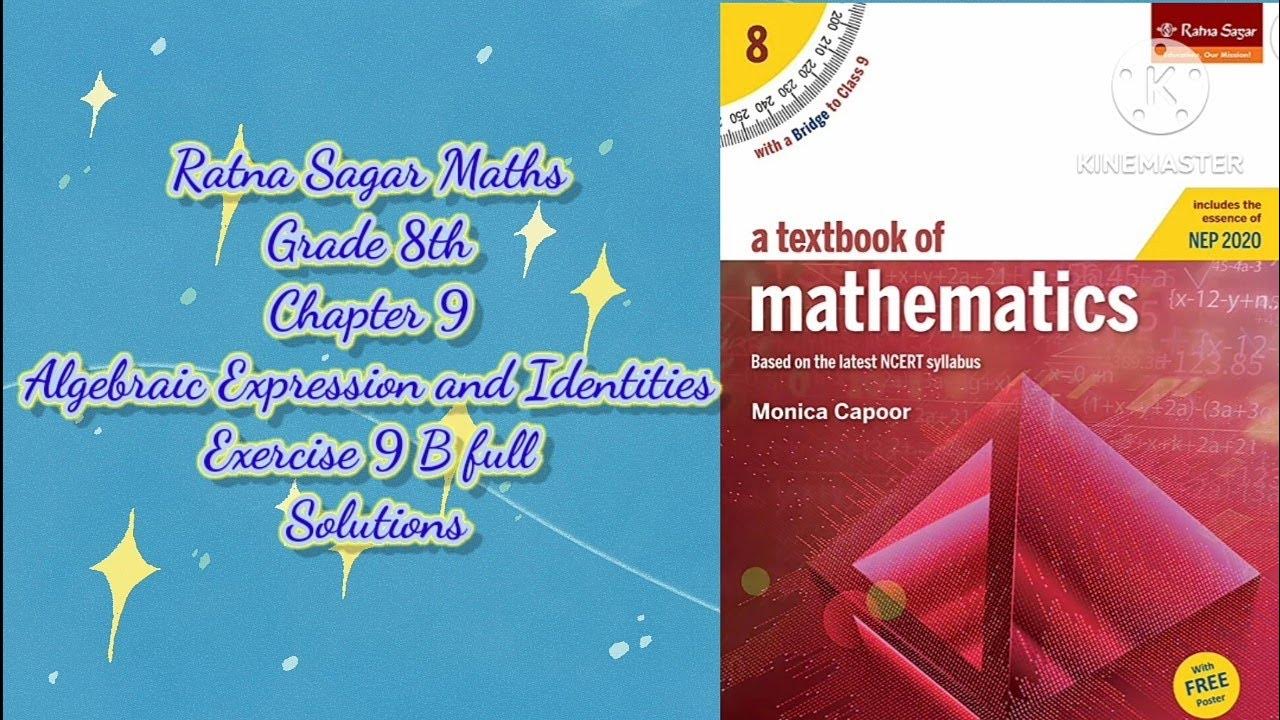 Ratna Sagar maths ex 9B full solutions class 8th #mathsadda #mathssolutions #multiplication ...