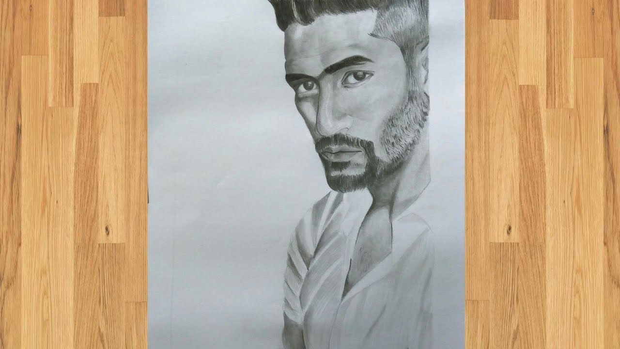 Drawing Vicky Kaushal. - YouTube