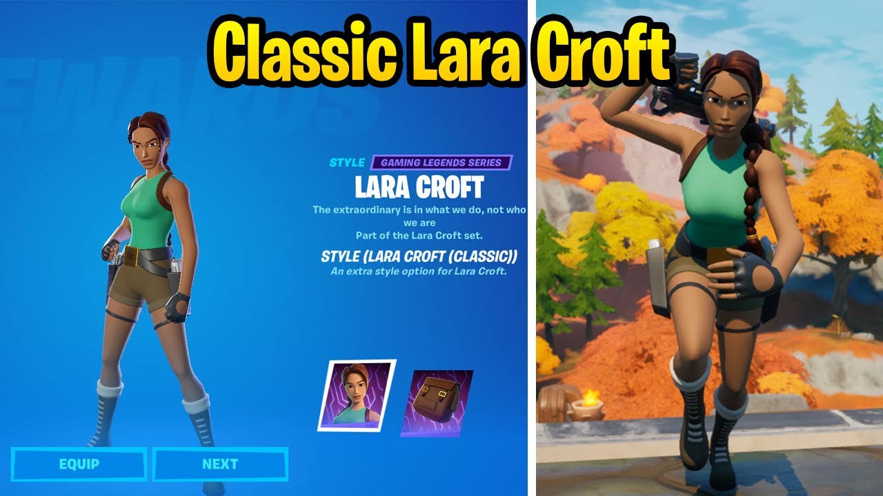 Lara Croft *CLASSIC* Edit Style Gameplay in Fortnite! - YouTube