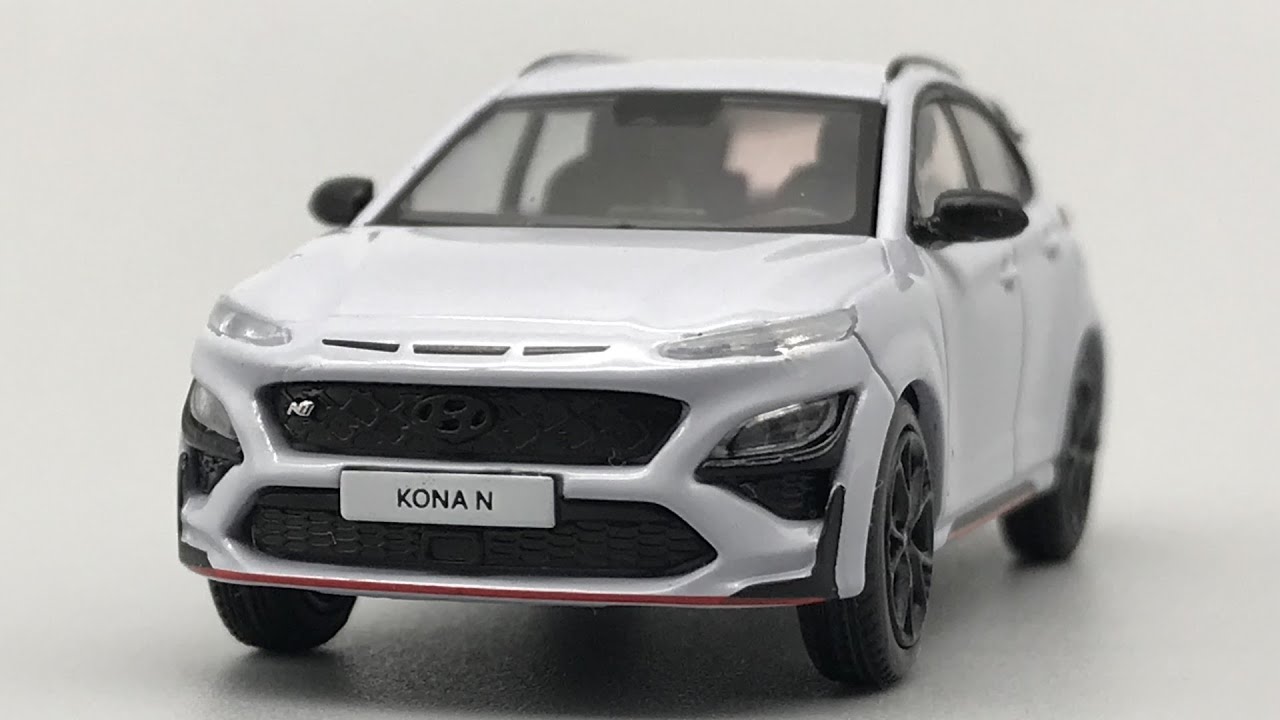Hyundai Kona N(2021) Sonic Blue Mini GT 1:64 Diecast Model Car - YouTube