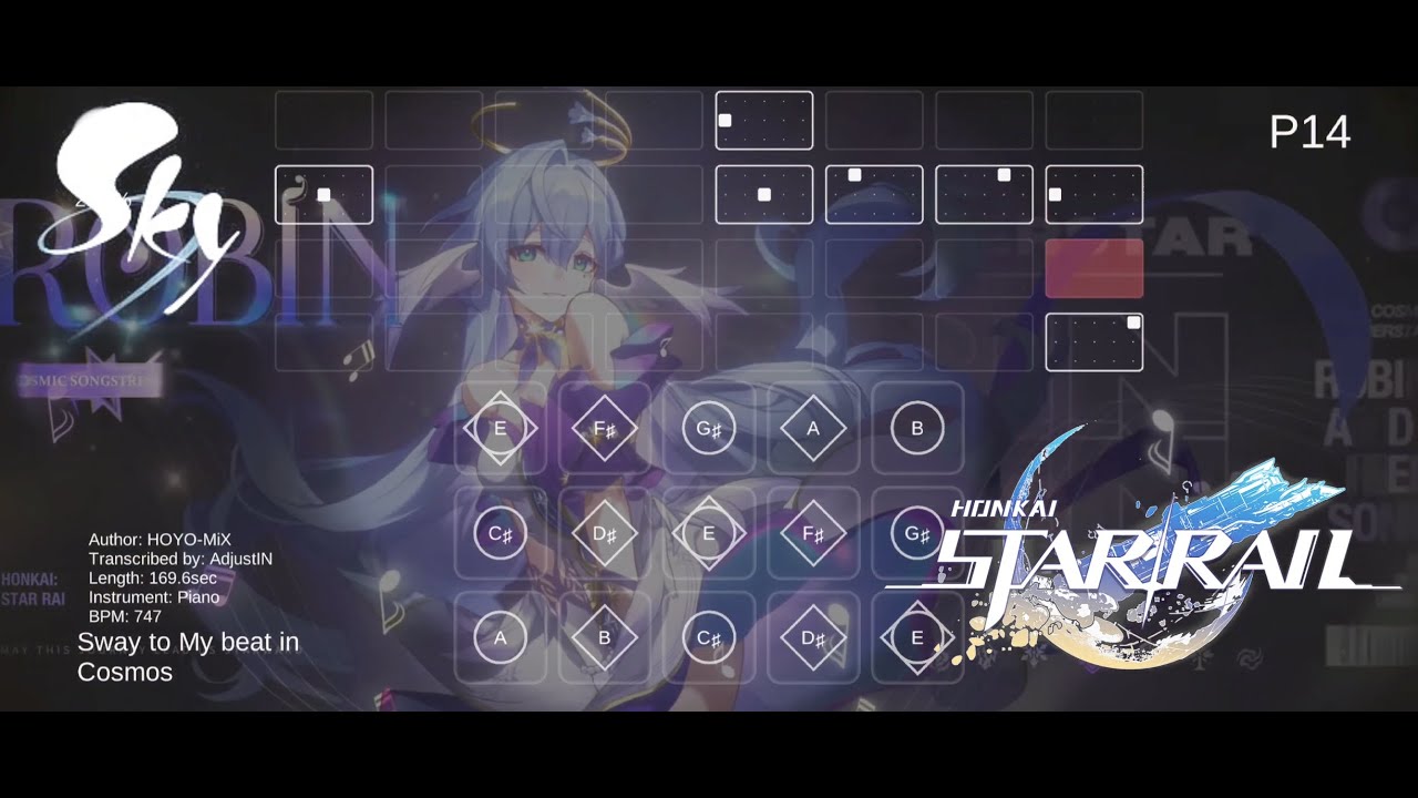 Honkai Star Rail: Sway to My Beat in Cosmos (Robin) - children of the light - SKY sheet ...