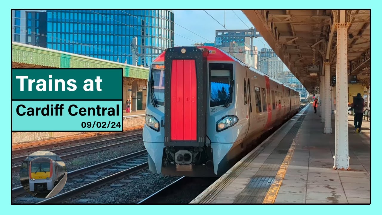 Trains at Cardiff Central (09/02/24) - YouTube