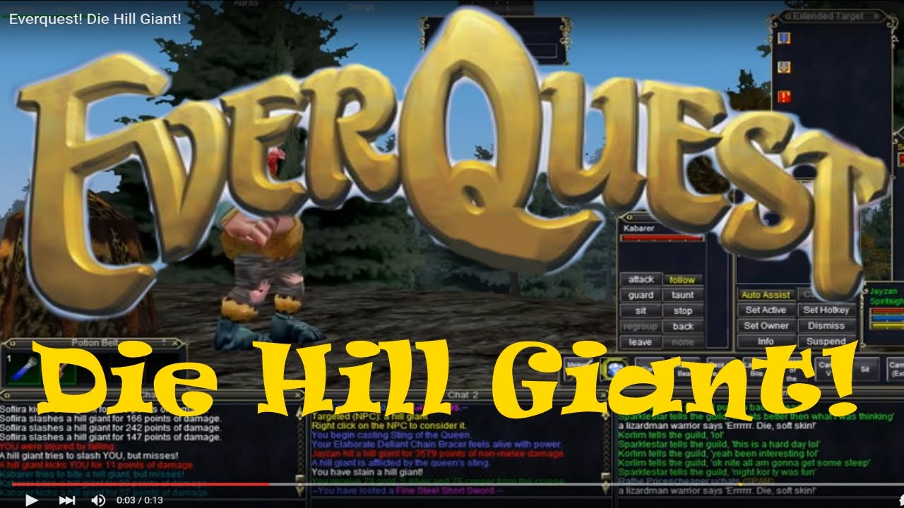 Everquest! Die Hill Giant! - YouTube