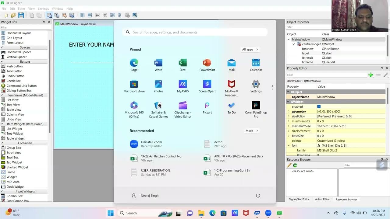 Python Gui How To Convert Ui File Into Py File Using Pyqt5 By Nks Bca Python Pyqt5