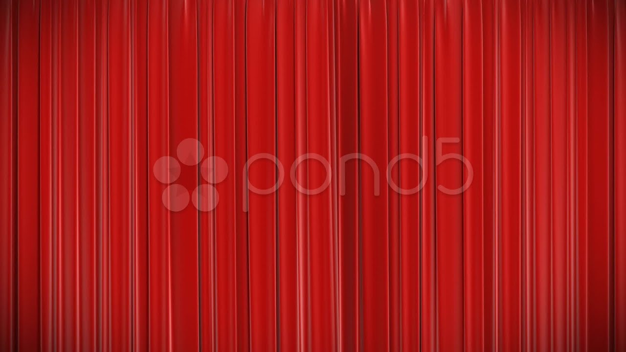 Red Curtain, Opening And Closing 3D Animation, Hd, Mask.. Stock Footage ...
