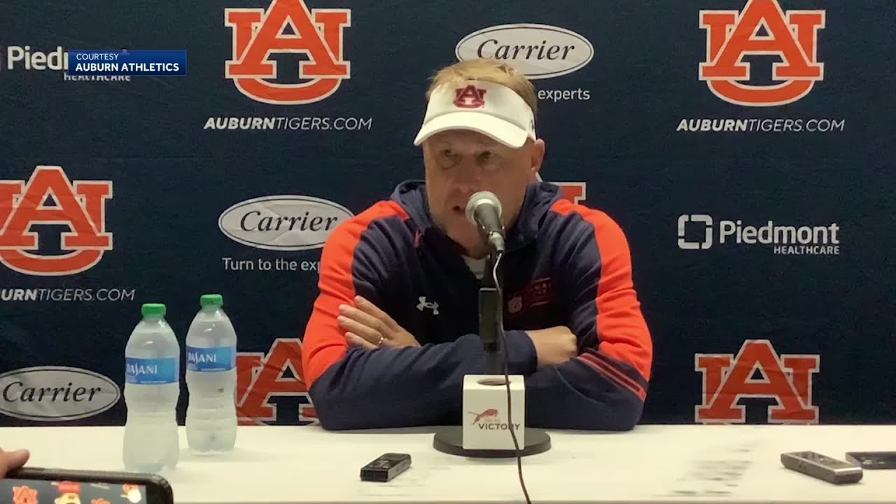 Auburn head coach Hugh Freeze on the Tigers win in California - YouTube