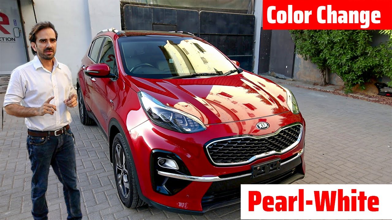 Car Color Change | Red to Pearl White | KIA Sportage | Kinetic Color ...