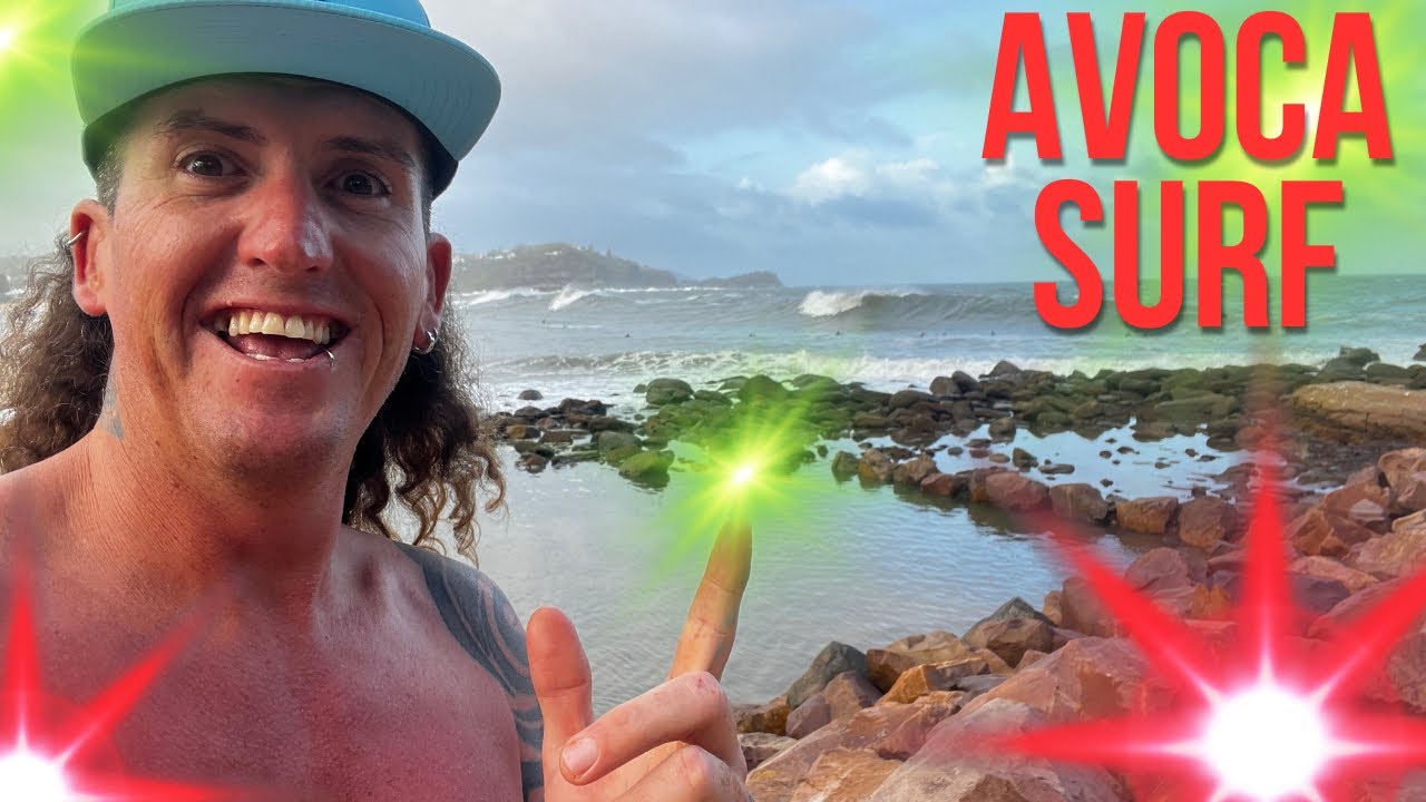 AVOCA POINT SWELL IS UP IN SOME CHOCOLATE MILKSHAKE WATER!! - YouTube
