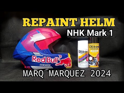 Repaint helm full face NHK Mark 1 ala Marq Marquez 2024 - YouTube