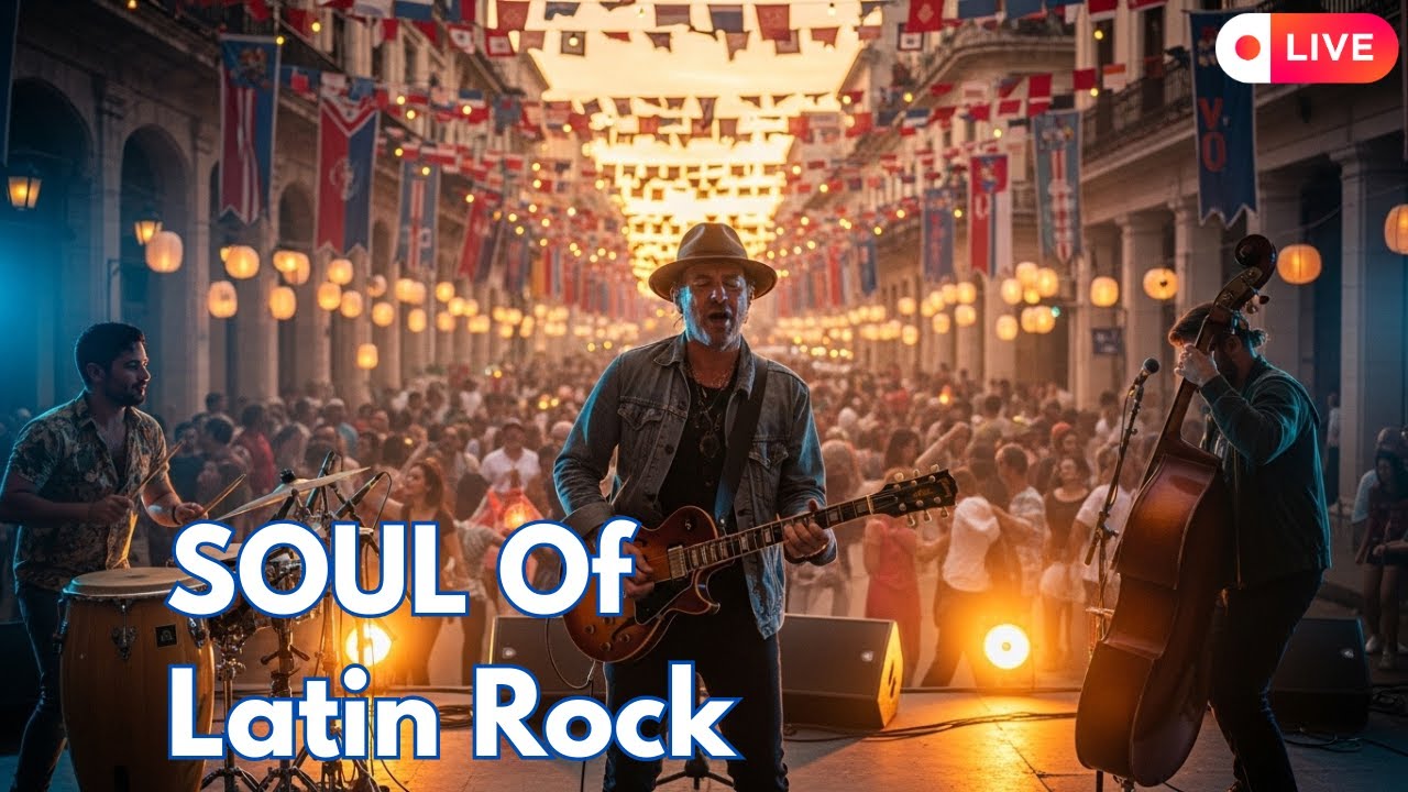 🌆 Urban Latin Blues Rock LIVE – Street Groove, Guitar Heat & Soul 🔴 ...