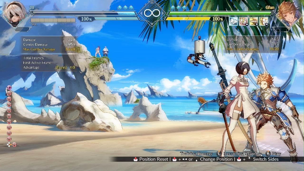 2B Corner Combo Set-Up - Granblue Fantasy Versus: Rising - YouTube