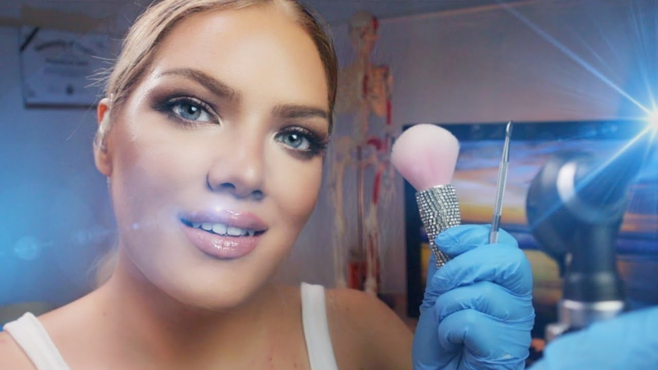 Asmr Inner And Outer Ear Exam Ear Cleaning Otoscope Inspection Ear Picking Flushing Ear