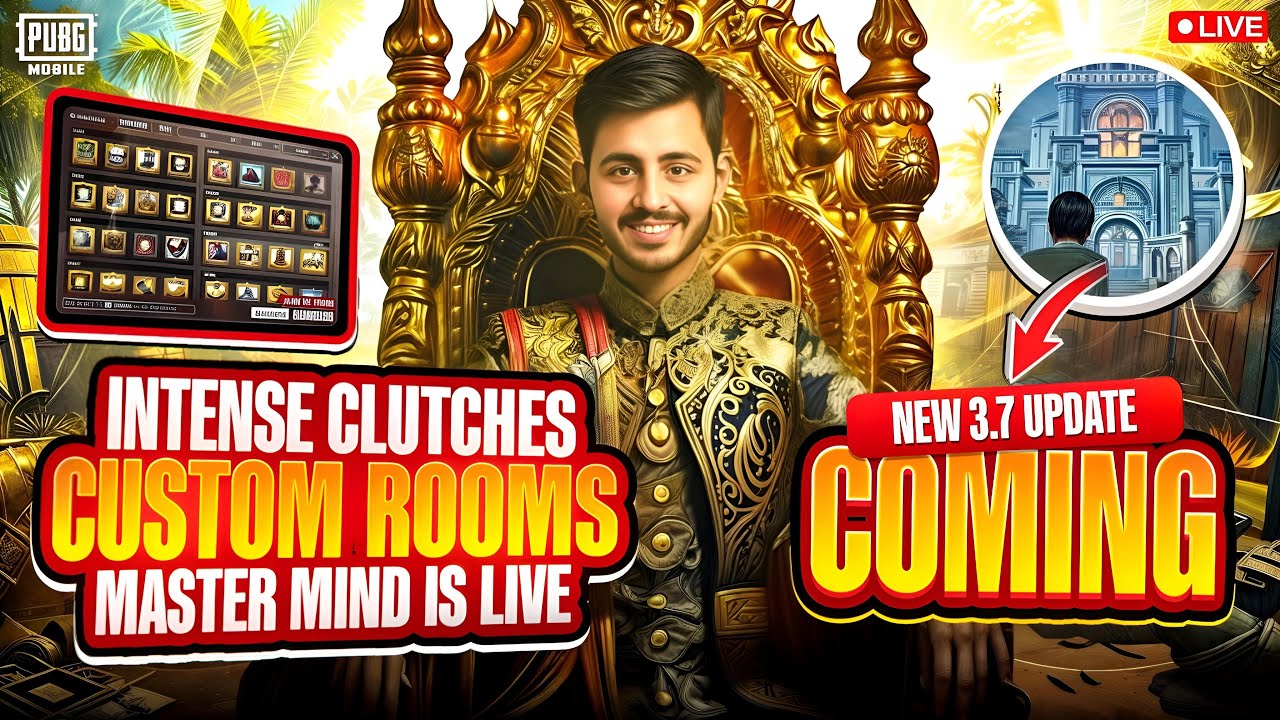 🔴LIVE PUBG MOBILE CUSTOM ROOM START WITH MASTER MIND | Master Mind IS LIVE ️ - YouTube