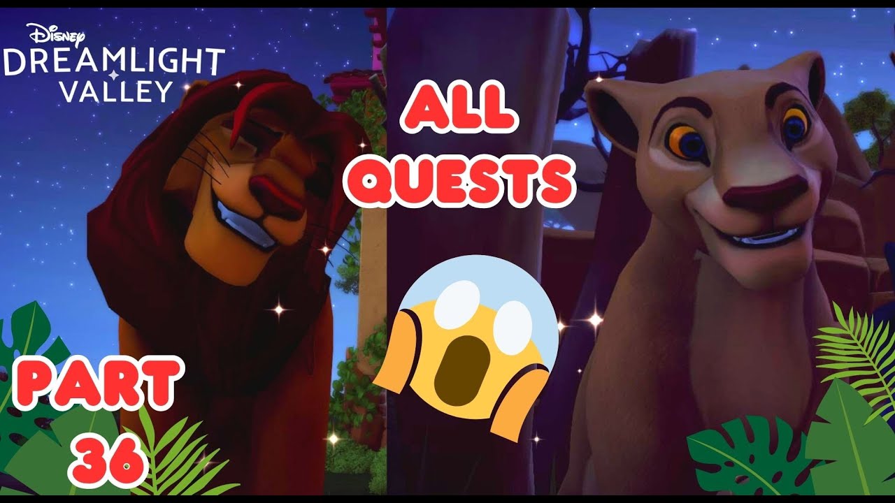 🦁 All Simba + Nala Quests Complete - Disney Dreamlight Valley Part 36 ...