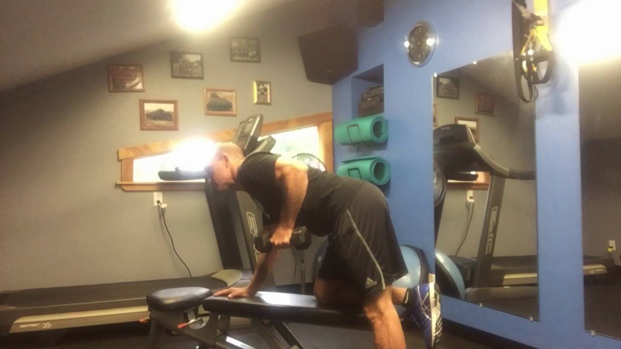 Dumbbell Triceps Kickback Single Arm - YouTube