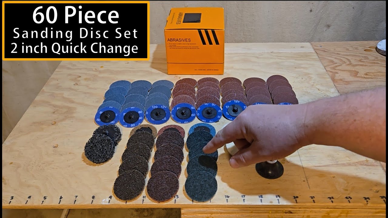 NYXCL 60Pcs 2 inch Quick Change Sanding Discs Set - YouTube