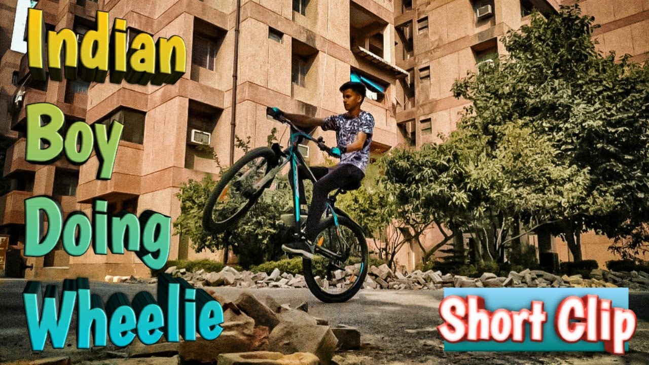 Indian Boy doing wheelie | Wheelie in India | MTB Rider - YouTube