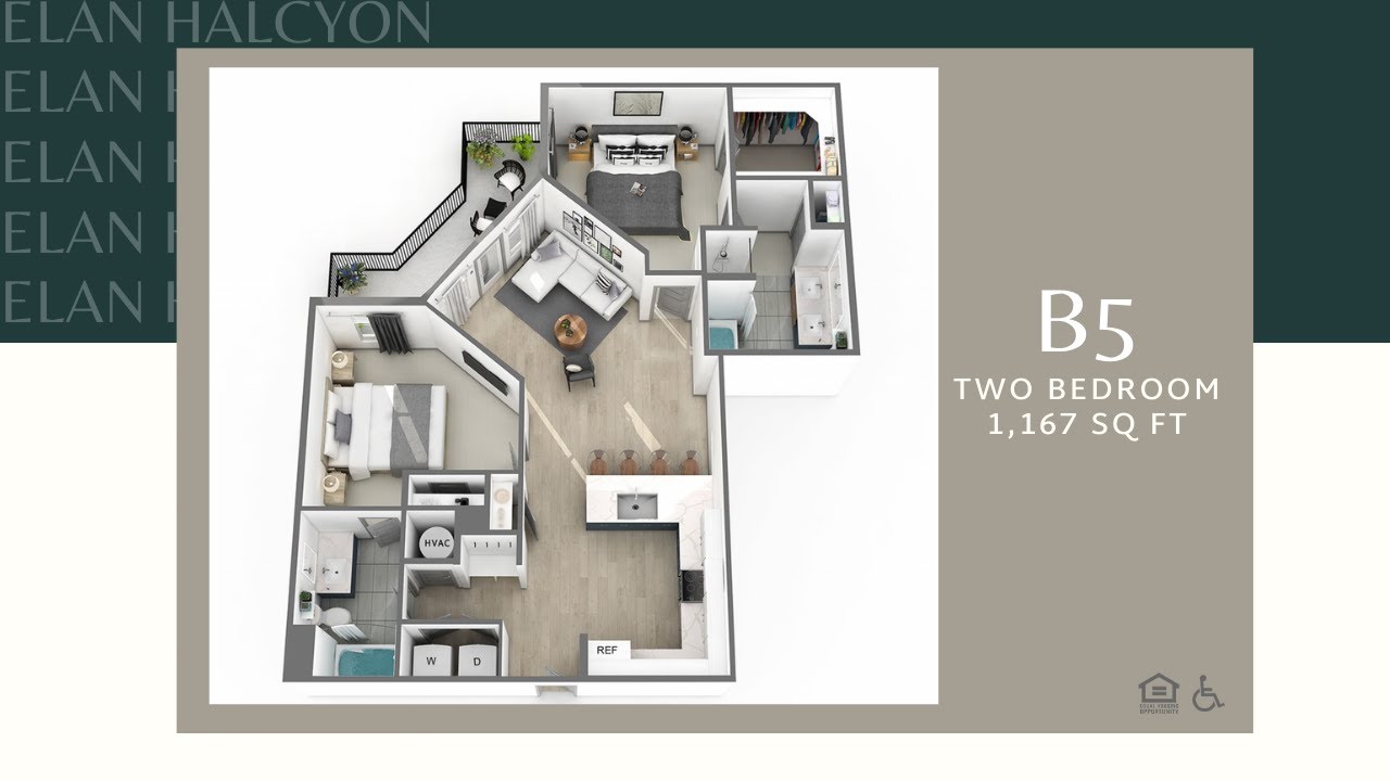 Elan Halcyon | B5 - 1167 SQ. FT Apartment Home - YouTube