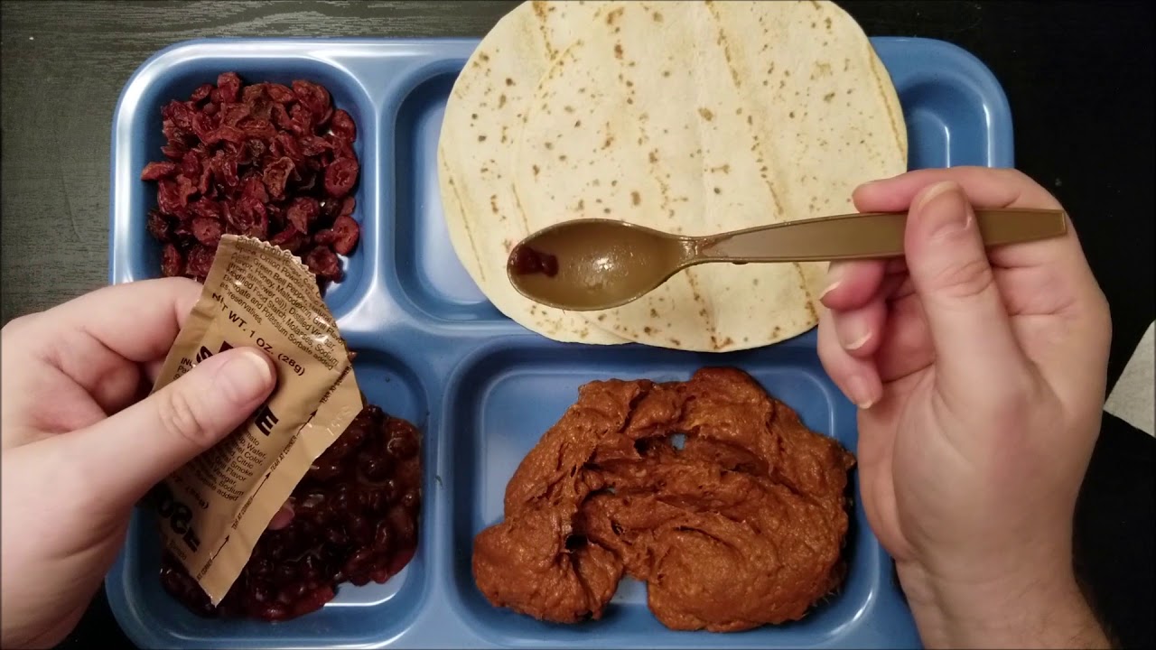 MRE Review Menu 2 / Shredded Beef And BBQ Sauce - YouTube